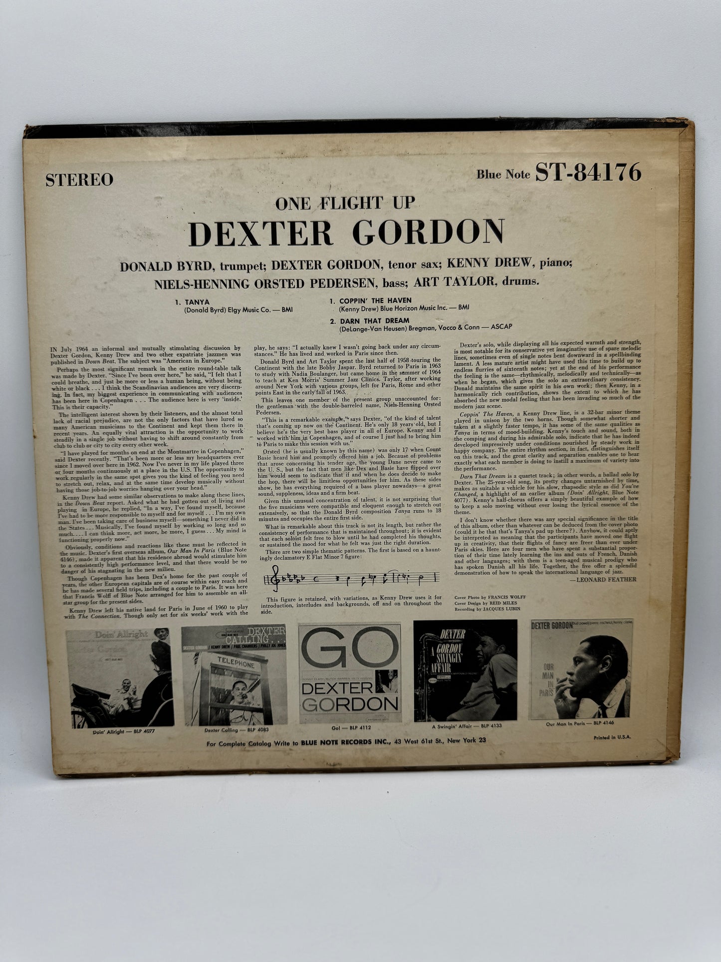 Dexter Gordon "One Flight Up" BST 84176 VG+/VG+ 1965 Original – VireoVinyl